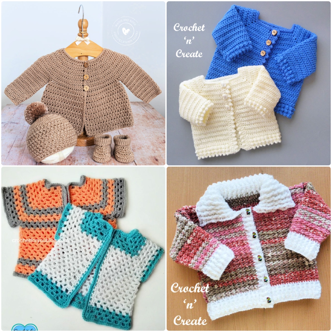 20 Free Crochet Baby Cardigan Patterns {PDF Pattern}