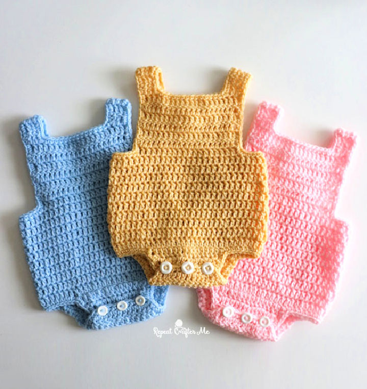 15 Free Crochet Baby Romper Patterns {PDF Pattern}