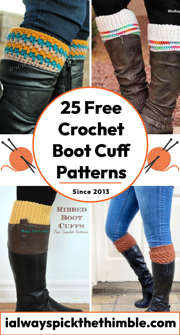 25 Free Crochet Boot Cuffs Pattern {PDF Patterns}