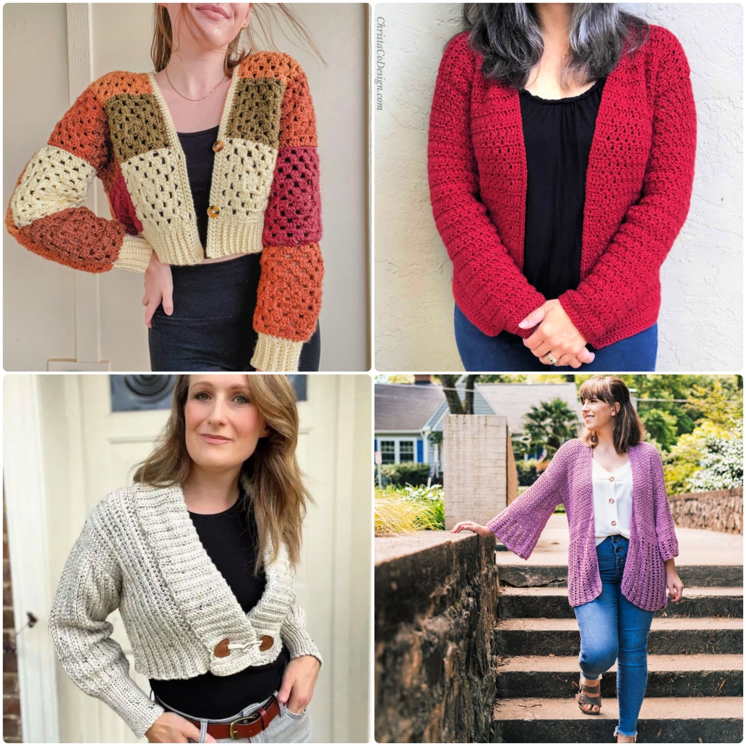 30 Free Crochet Cardigan Patterns {PDF Pattern}