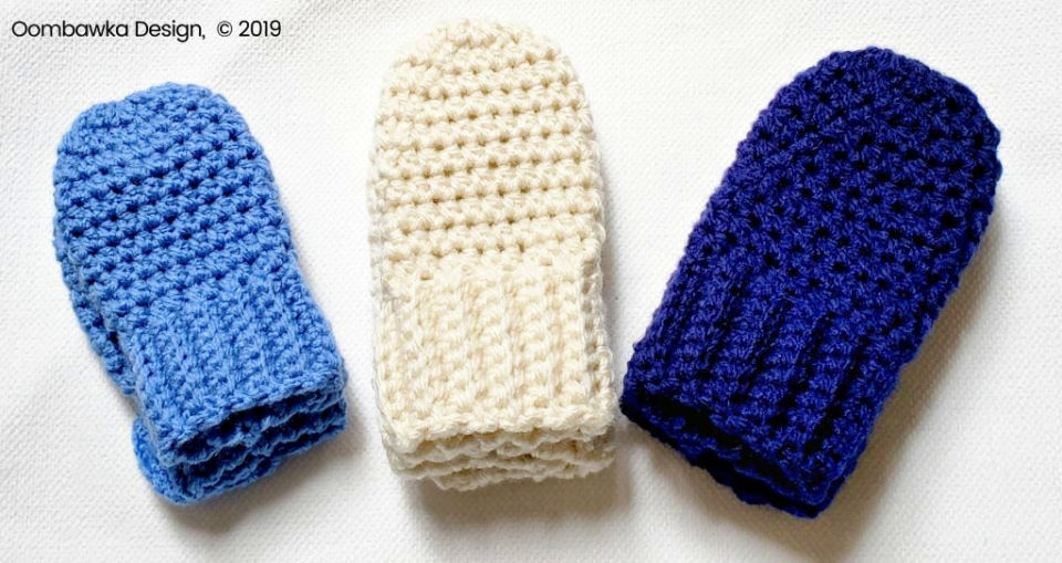 20 Crochet Baby Mittens (Free Pattern)