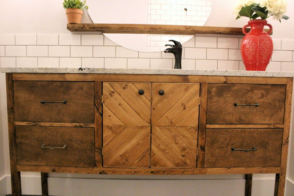 25 DIY Bathroom Vanity Ideas: How To Build a Bathroom Vanity