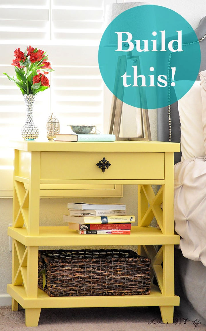 25 DIY Nightstand Ideas and Plans {DIY Bedside Table}