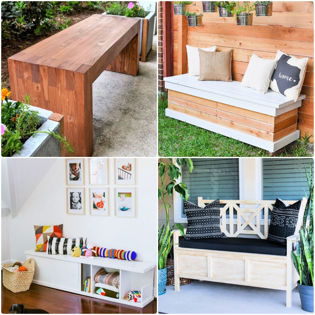 25 Free DIY Bench Plans: How To Build a Simple Bench