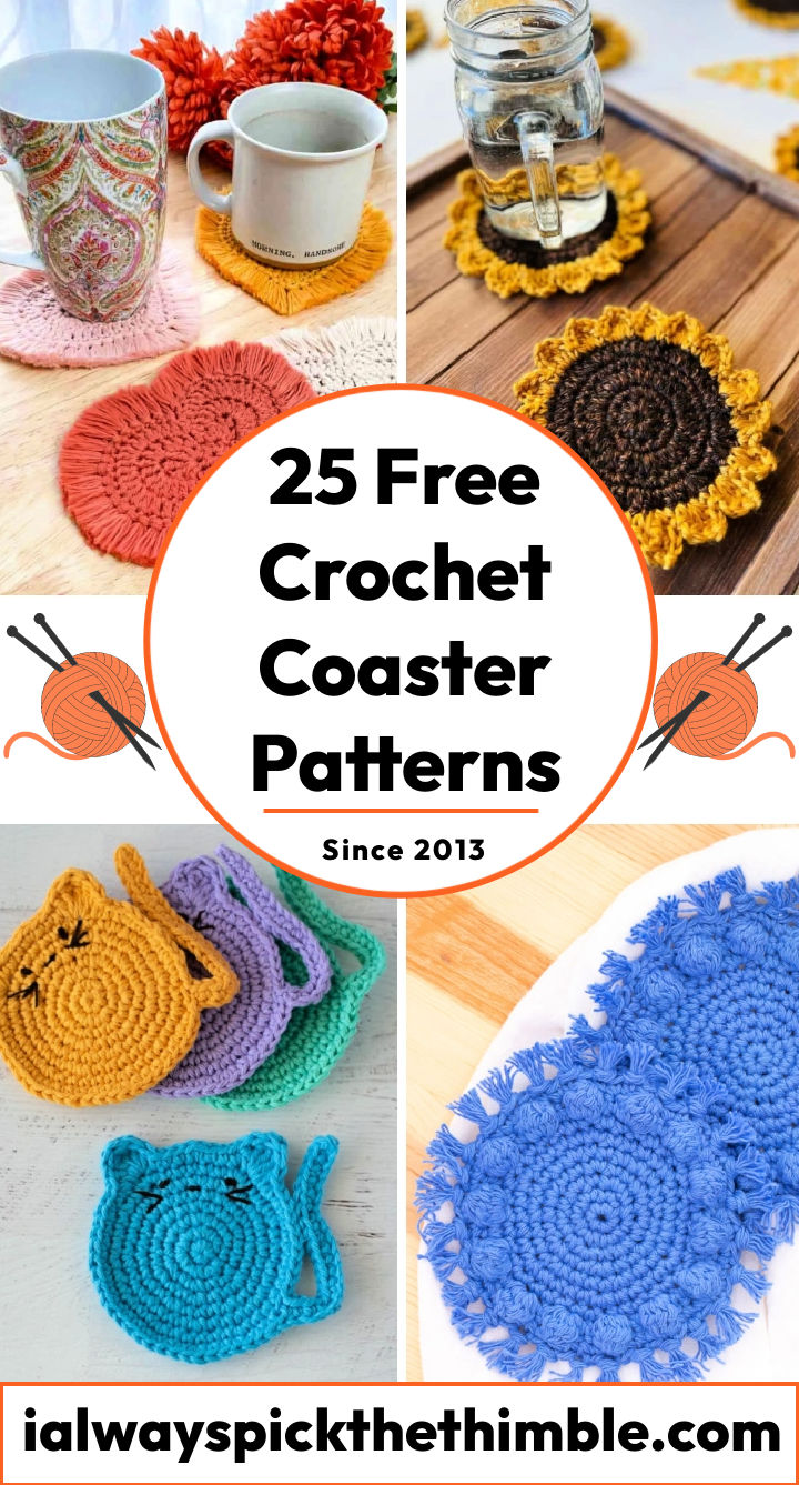 25 Free Crochet Coaster Patterns {Coasters Pattern}