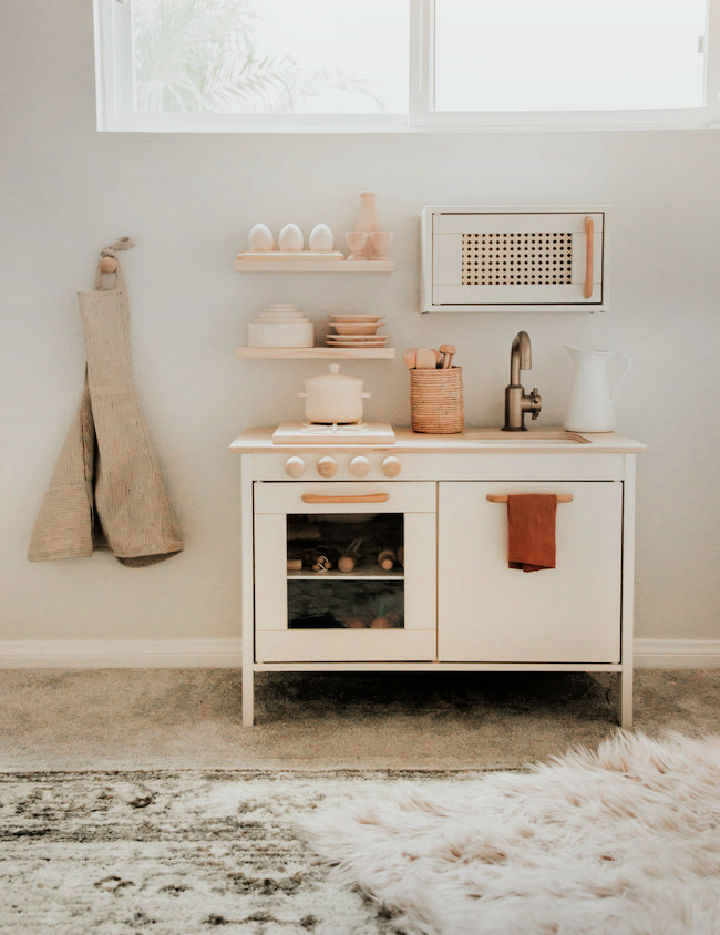 30 DIY Play Kitchen Ideas for Kids to Have Fun