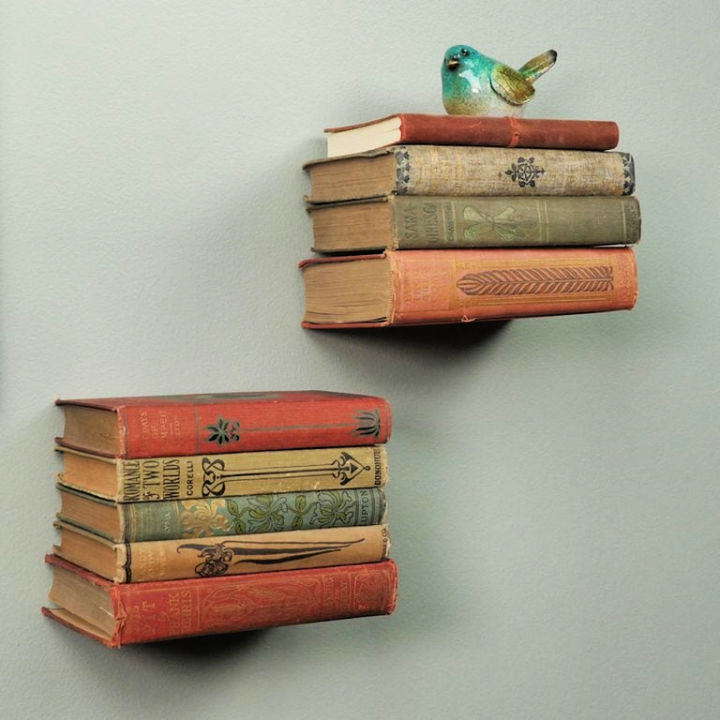 25 DIY Floating Bookshelf Ideas: Make Wall of Bookshelves