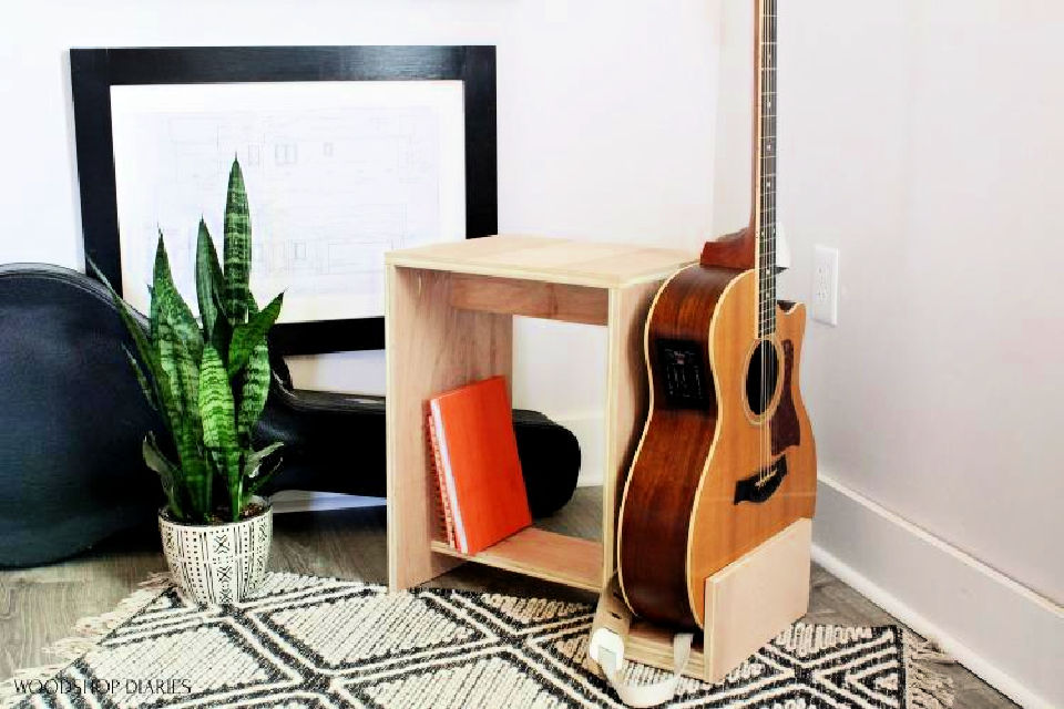 20 Free Homemade DIY Guitar Stand Plans