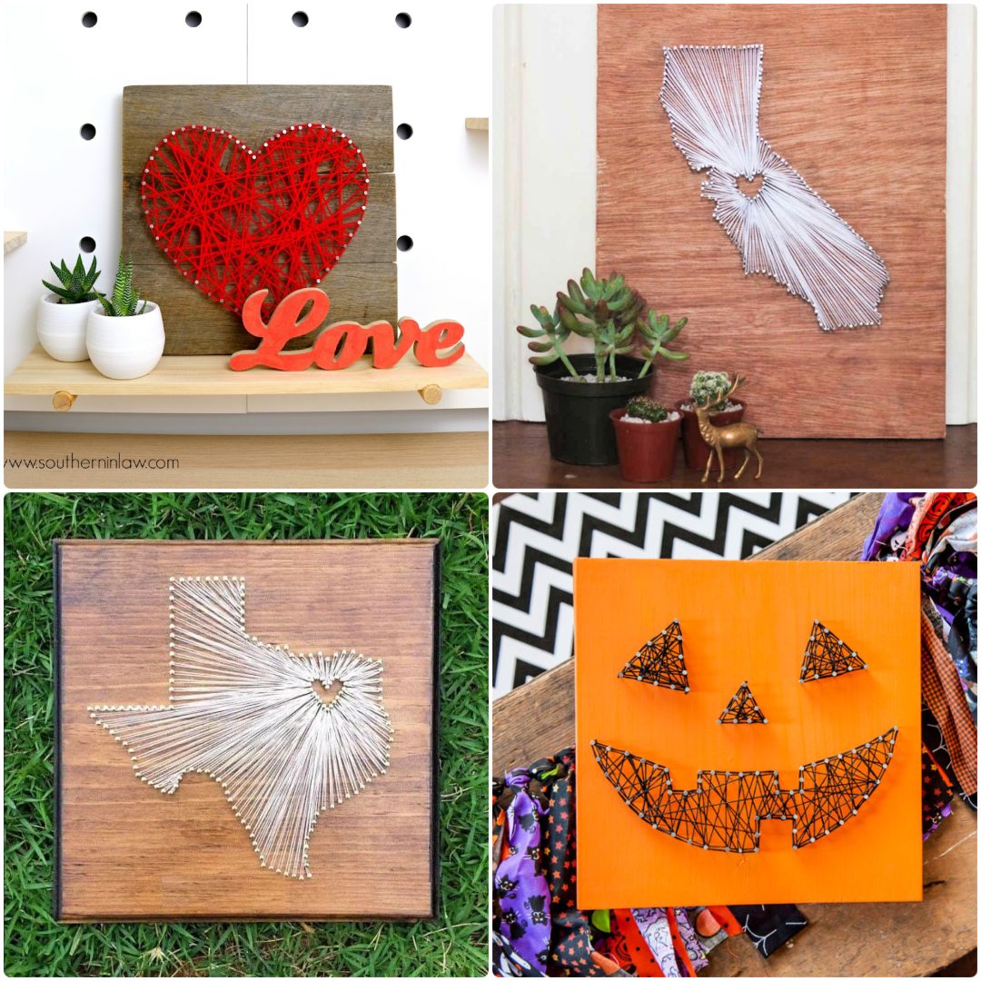 25 Easy DIY String Art Ideas with Patterns and Templates