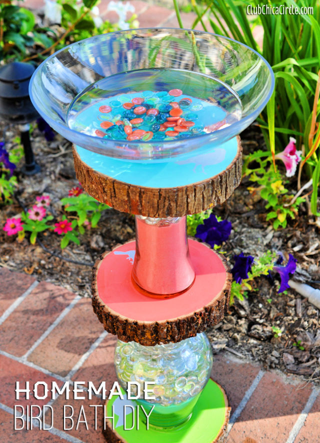 40 Homemade DIY Bird Bath Ideas to Make Your Own