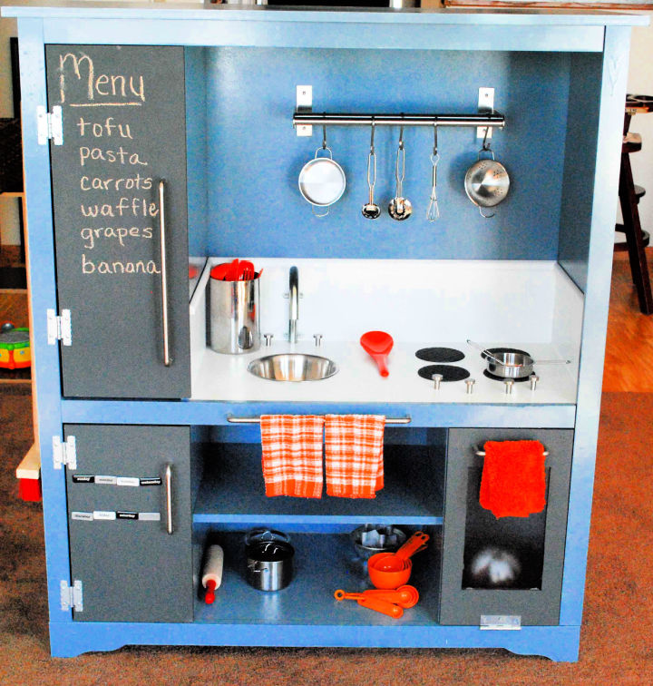 30 DIY Play Kitchen Ideas for Kids to Have Fun