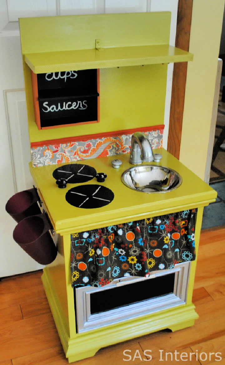 30 DIY Play Kitchen Ideas for Kids to Have Fun