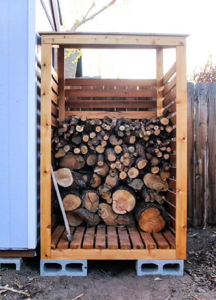 30 Homemade DIY Firewood Rack Plans and Ideas