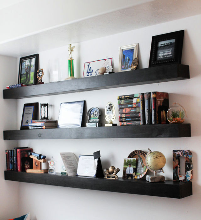 25 DIY Floating Bookshelf Ideas: Make Wall of Bookshelves