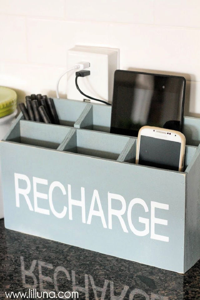 25 DIY Charging Station Ideas: Family Charging Stations