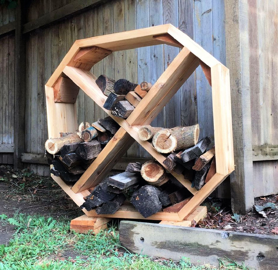 30 Homemade DIY Firewood Rack Plans and Ideas