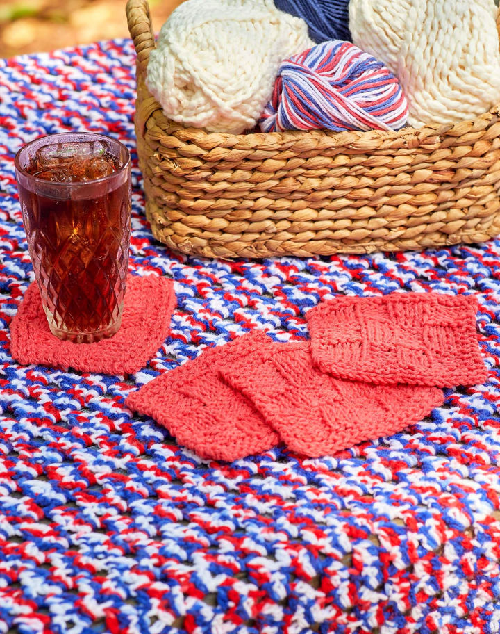 22 Free Coaster Knitting Patterns (Knit Coaster Pattern)