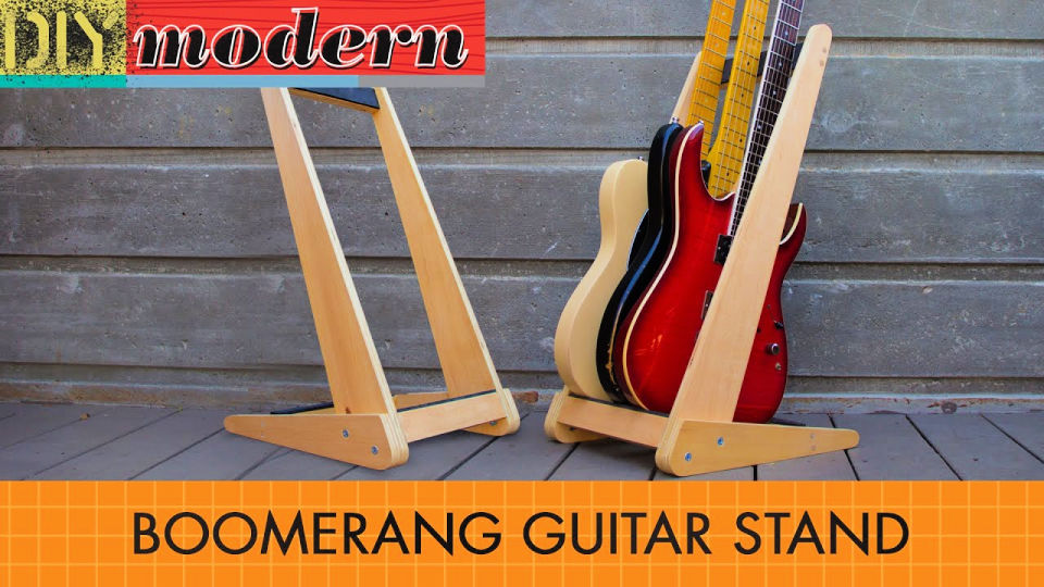 20 Free Homemade DIY Guitar Stand Plans