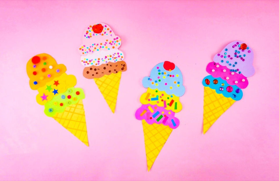 30 Ice Cream Crafts and Arts for Kids (Preschoolers)