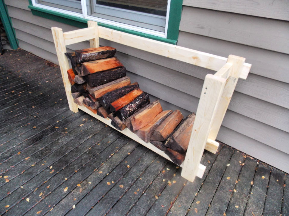 30 Homemade DIY Firewood Rack Plans and Ideas