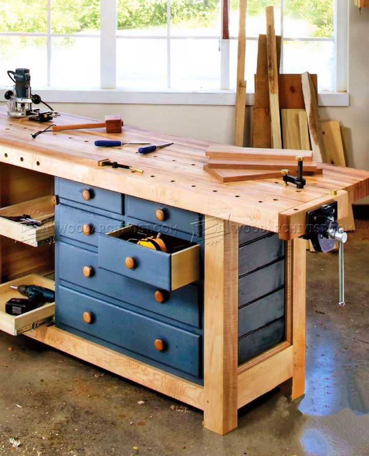 25 Free DIY Workbench Plans: How To Build a Workbench