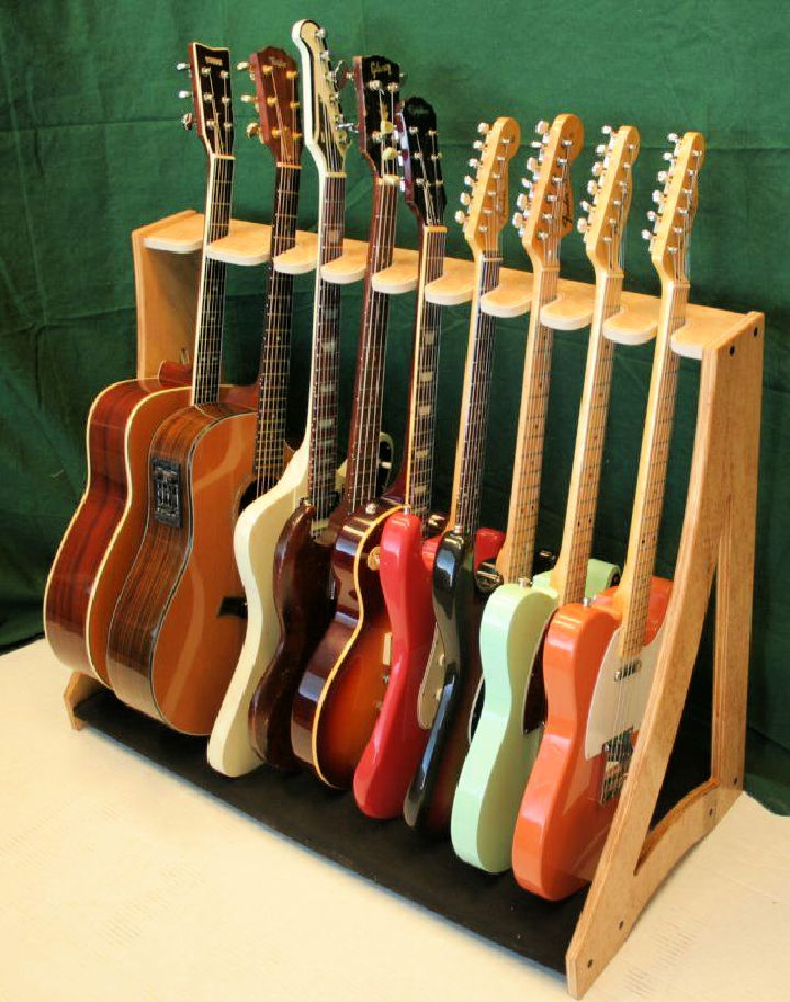 20 Free Homemade DIY Guitar Stand Plans