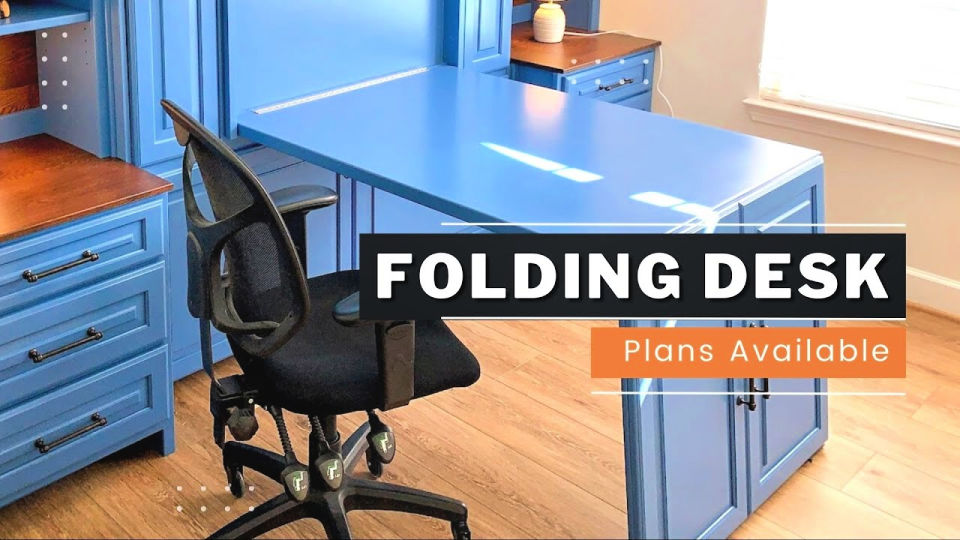 20 Free DIY Murphy Desk Plans: DIY Fold Down Table