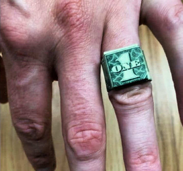 How to Make a Dollar Ring: 20 Ways to Make $1 Bill Ring