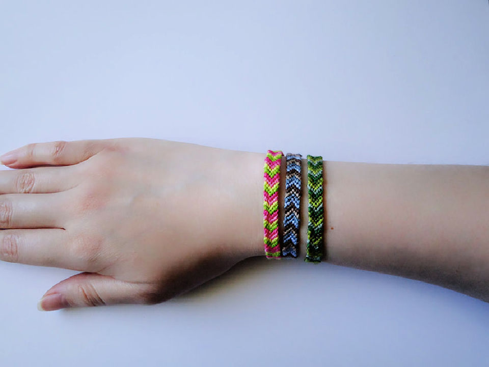 How to Make a Chevron Friendship Bracelet: 25 Free Pattern