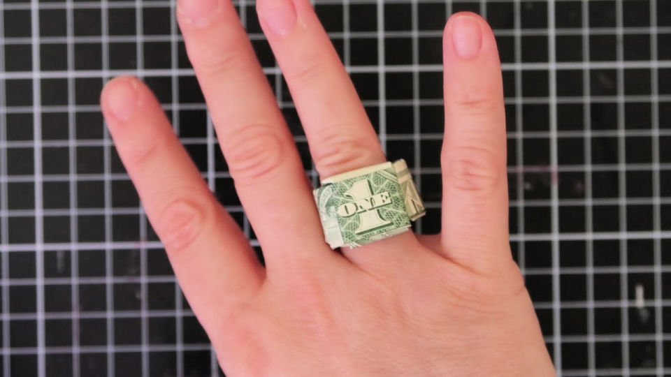 How to Make a Dollar Ring: 20 Ways to Make $1 Bill Ring