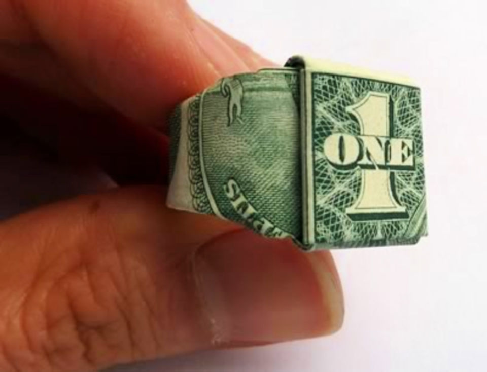 How To Fold A Dollar Ring at Ellis Brashears blog