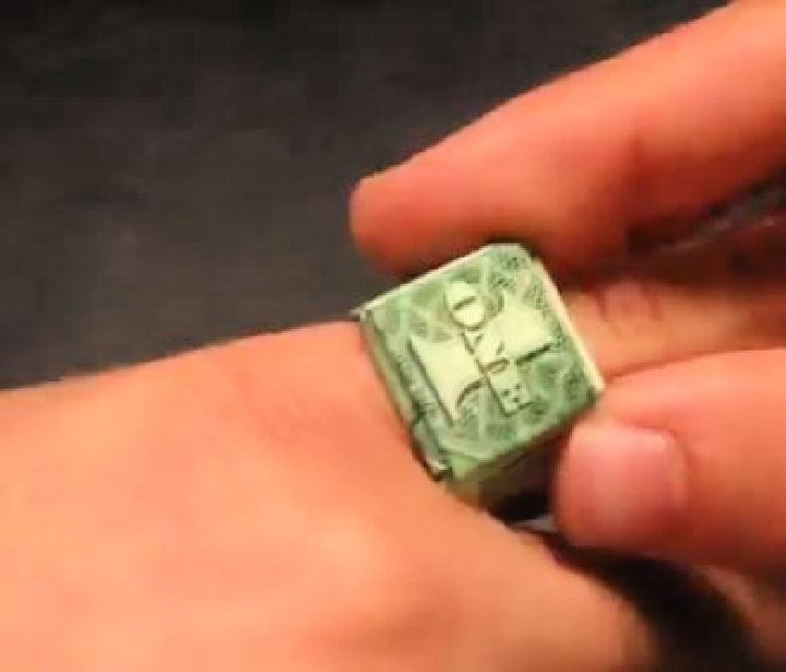 How to Make a Dollar Ring: 20 Ways to Make $1 Bill Ring