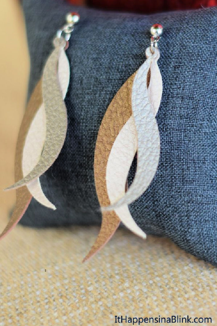 25 DIY Leather Earrings: How To Make Leather Earrings