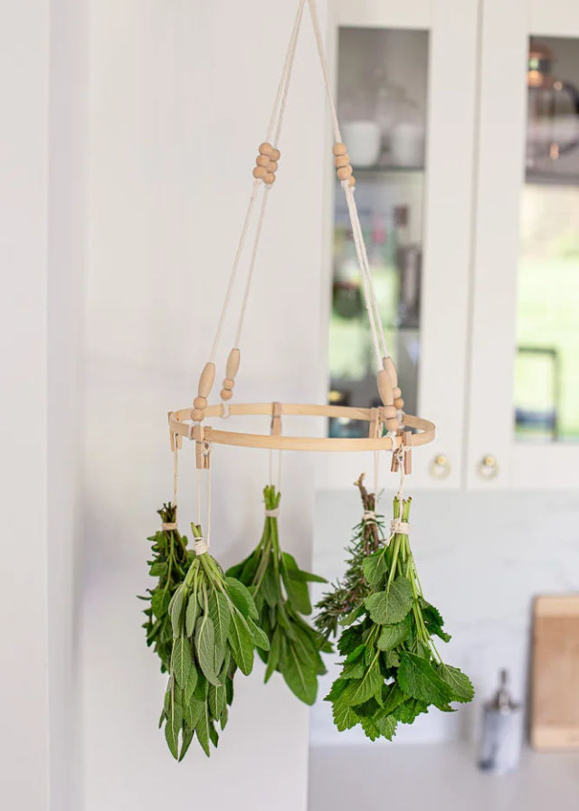 25 Homemade DIY Herb Drying Rack Ideas