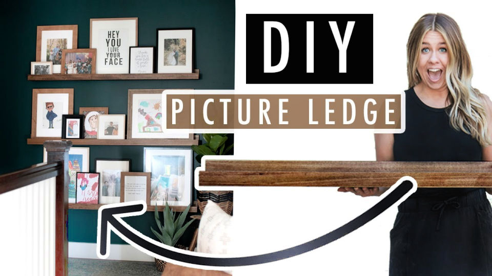 25 DIY Picture Ledge Ideas: Build Picture Ledge Shelf