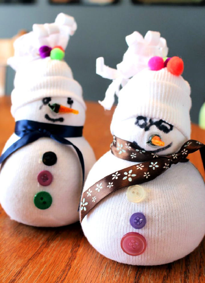 25 DIY Sock Snowman Craft Ideas: Learn How To Make