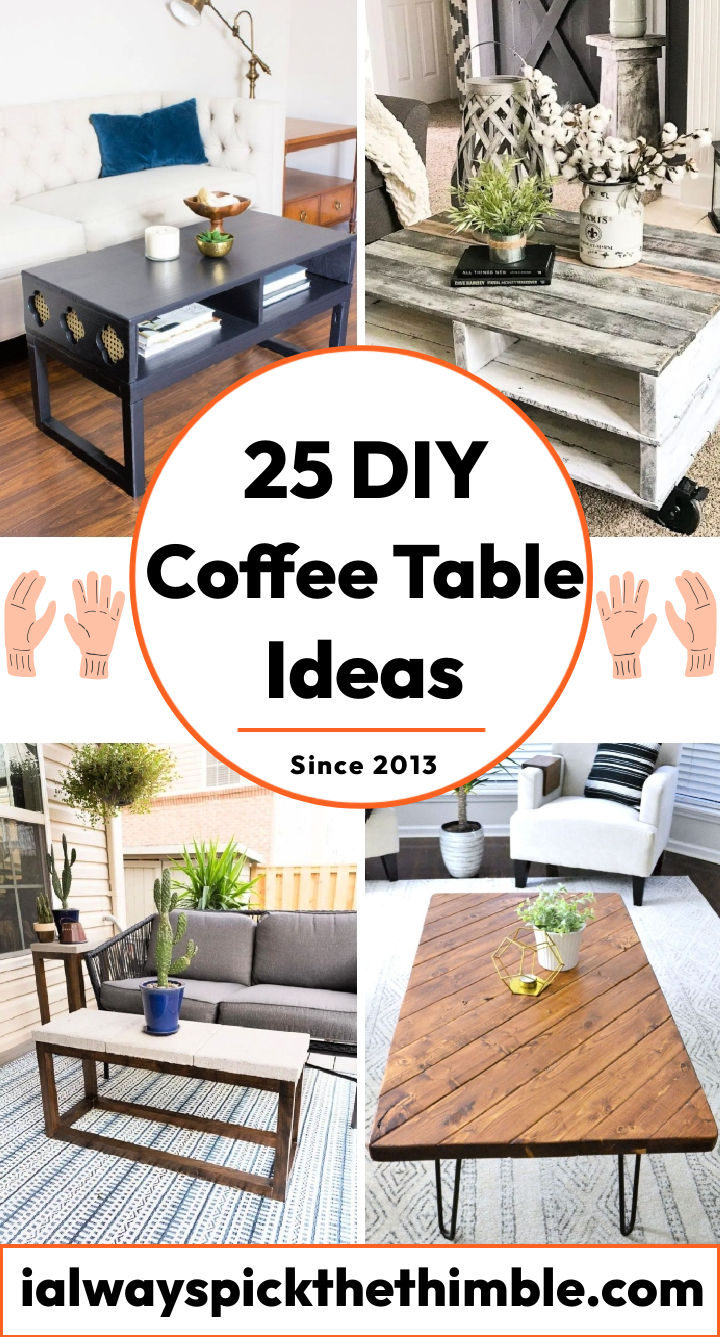 25 DIY Coffee Table Ideas: Free Plans to Make Your Own