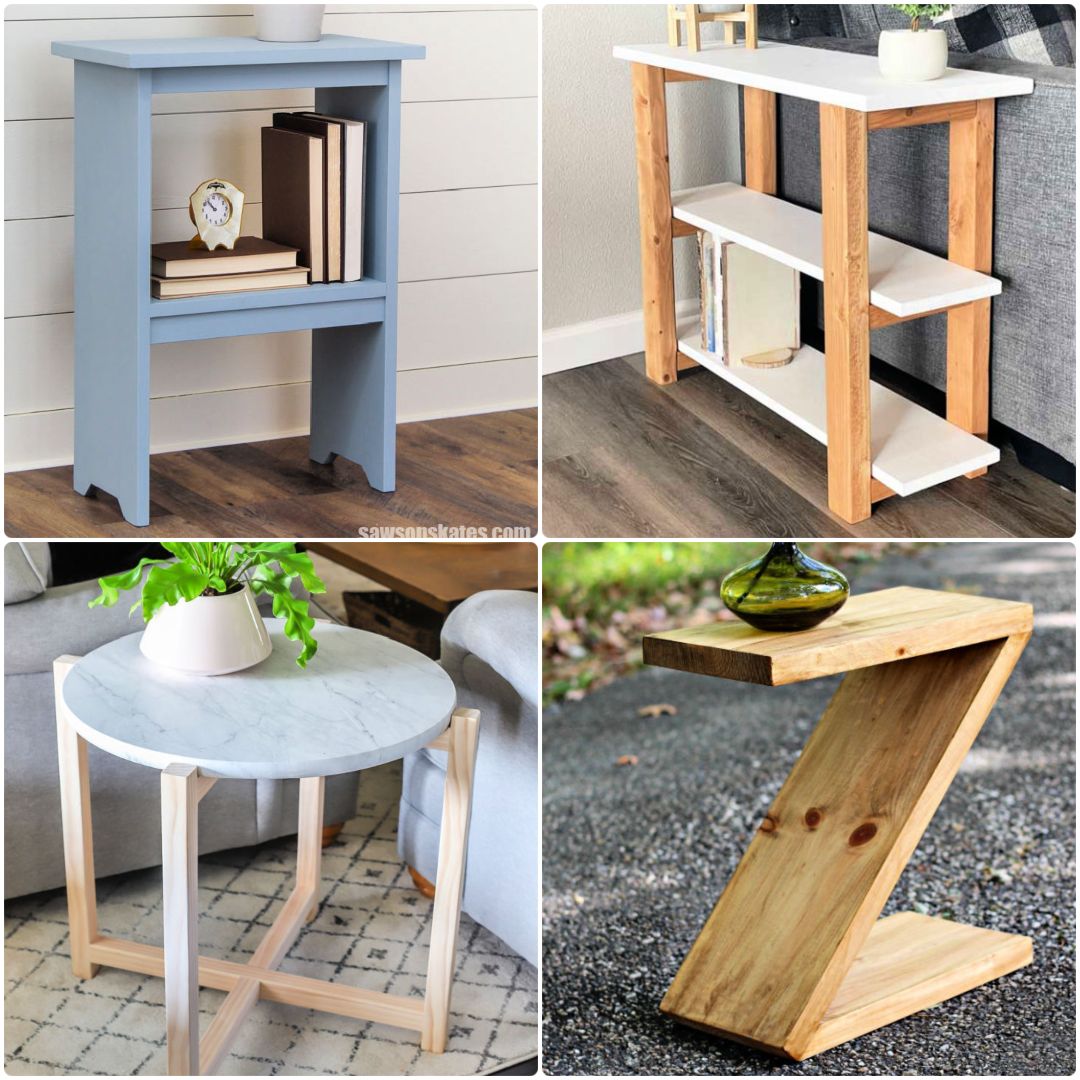 30 Cheap DIY Side Table Ideas and Plans