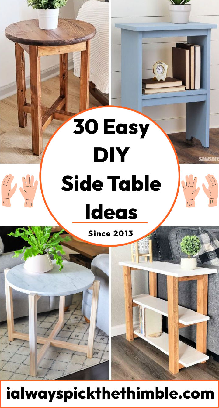 30 Cheap DIY Side Table Ideas and Plans