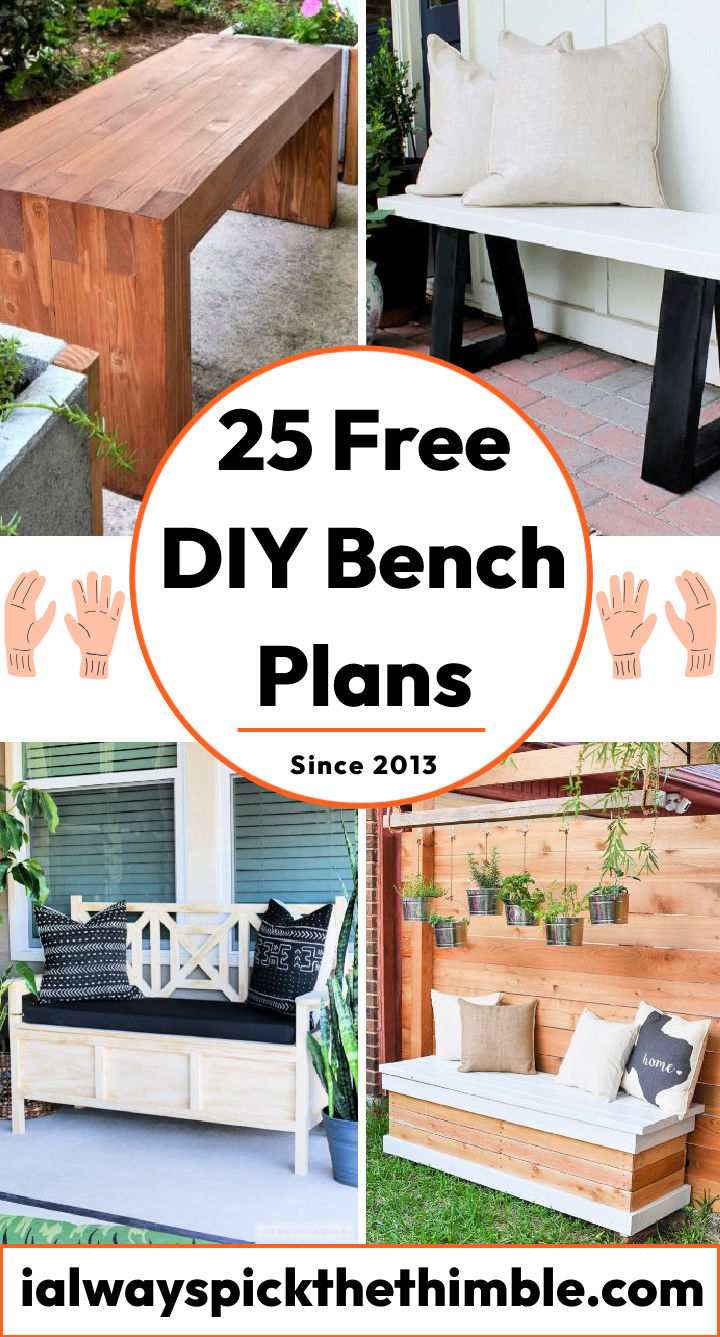 25 Free DIY Bench Plans: How To Build a Simple Bench