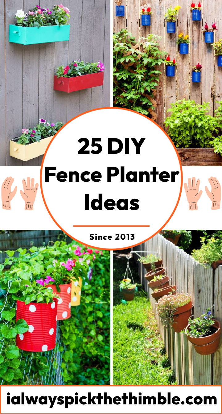 25 DIY Fence Planter Ideas: Make Your Own Fence Planters