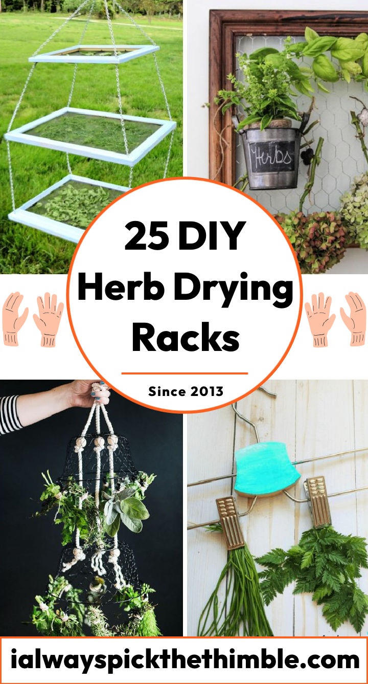 25 Homemade DIY Herb Drying Rack Ideas