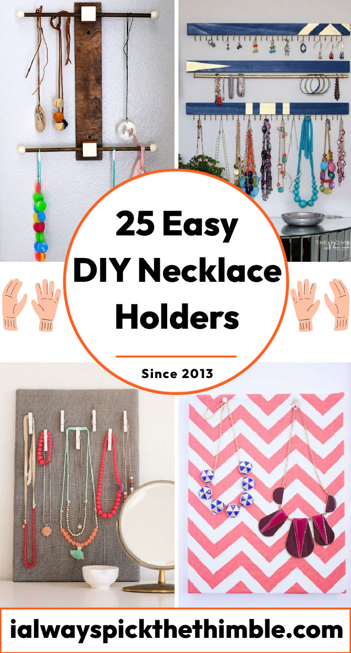 25 Homemade DIY Necklace Holder Ideas