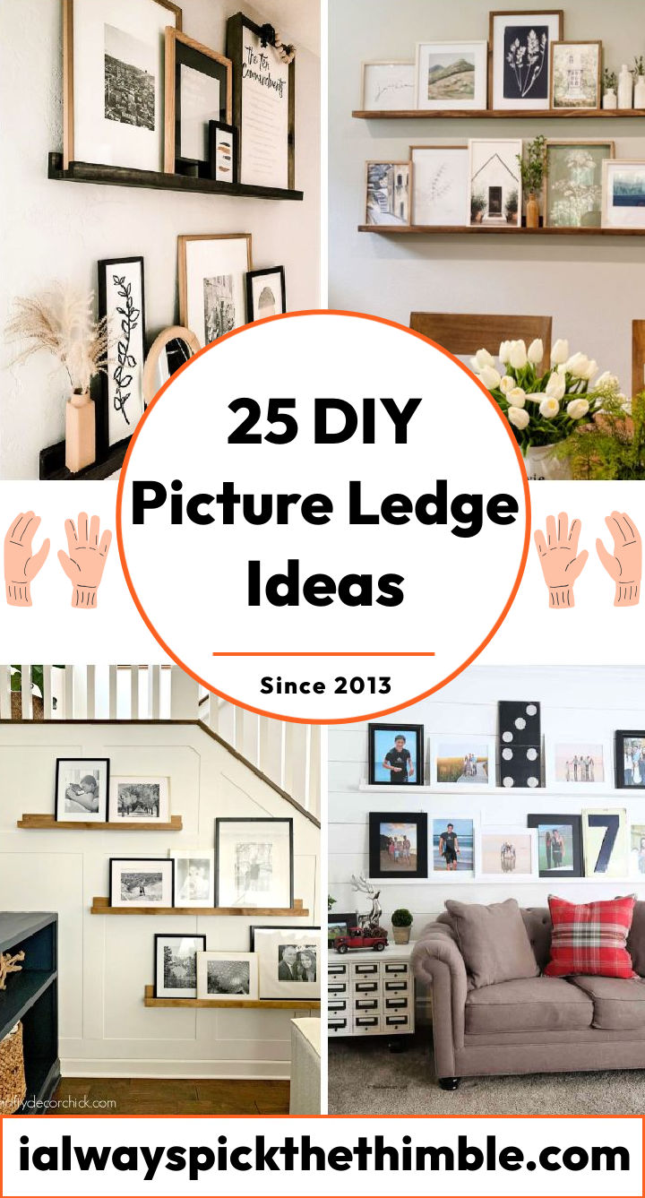 25 DIY Picture Ledge Ideas: Build Picture Ledge Shelf