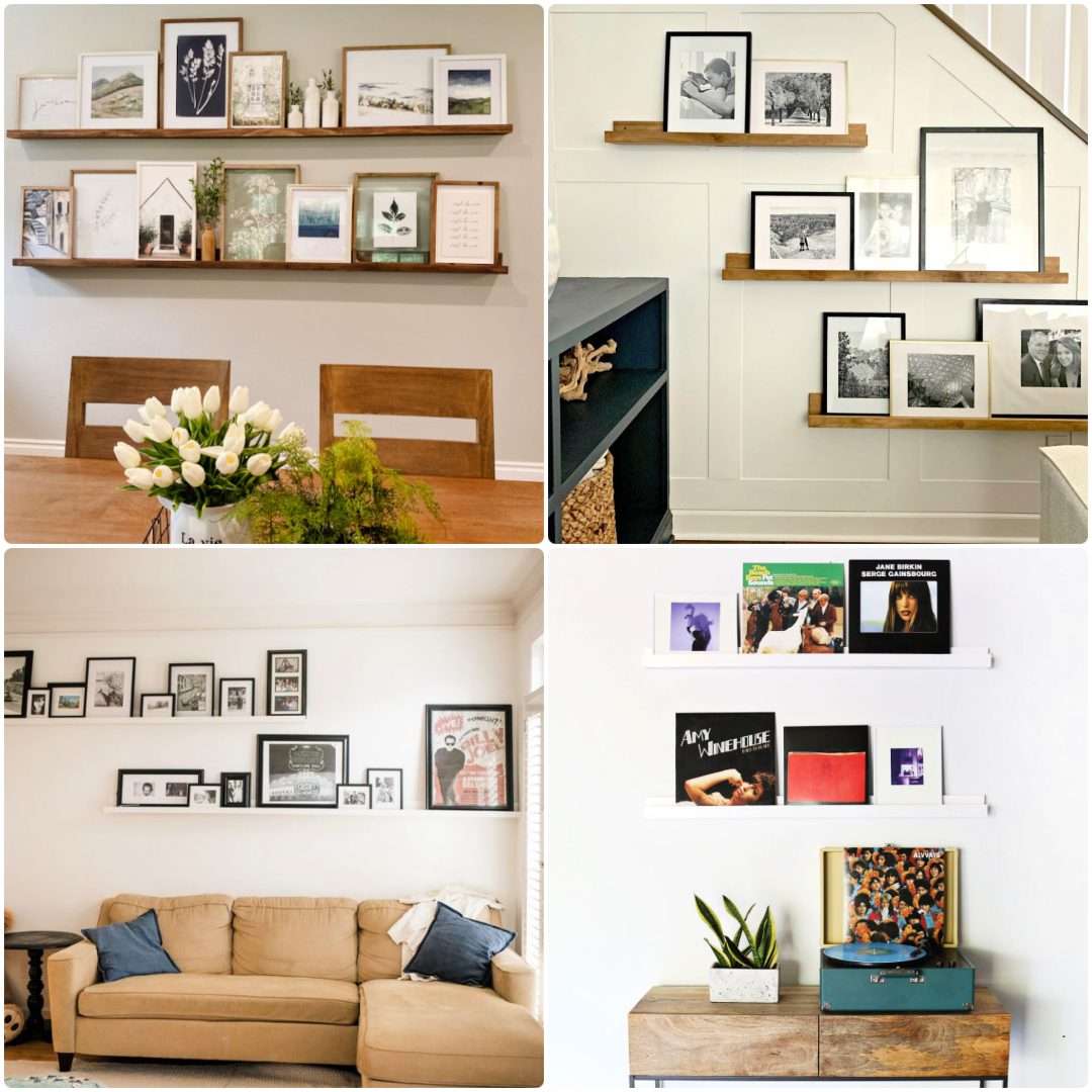 25 DIY Picture Ledge Ideas: Build Picture Ledge Shelf