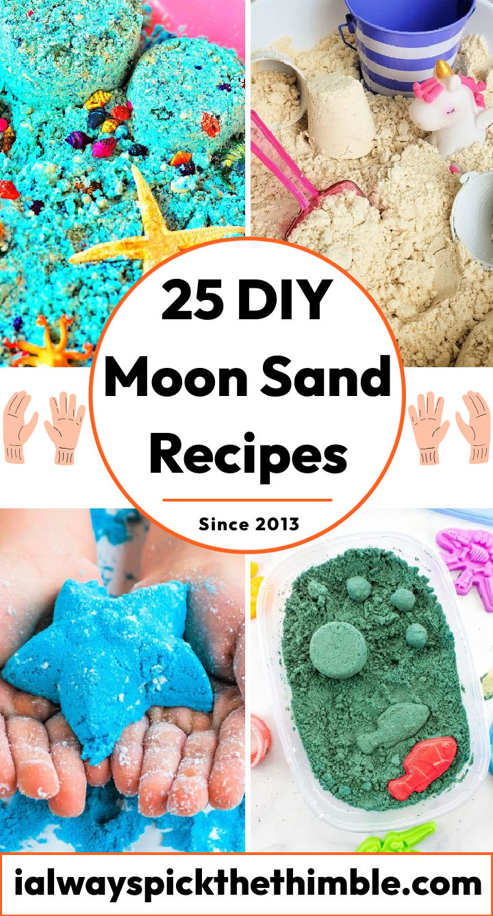 25 DIY Moon Sand Recipe List: How To Make Kinetic Sand