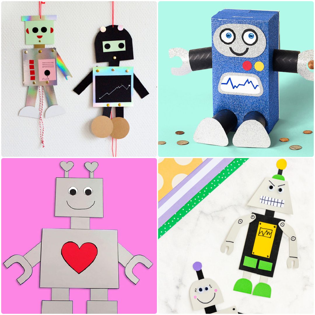 25 Robot Crafts for Kids (Preschoolers and Toddlers)