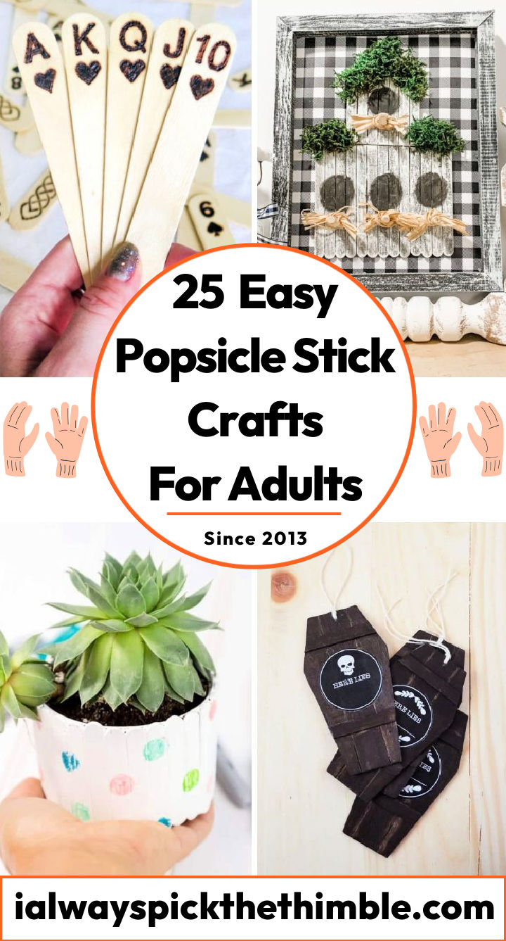 25 Easy DIY Popsicle Stick Crafts For Adults