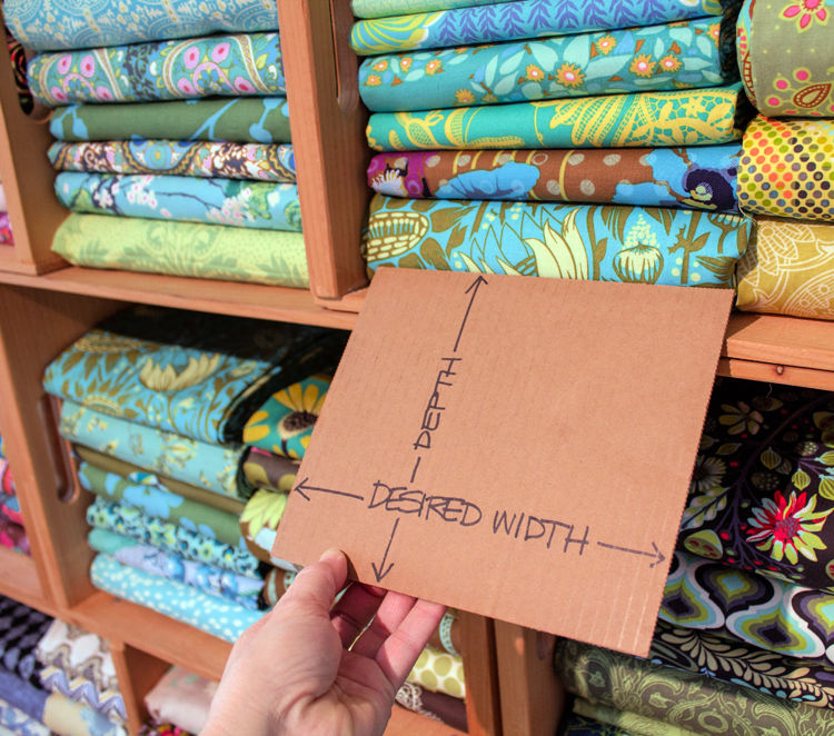 A Sunny Sewing Room + Folding Fabrics to Size